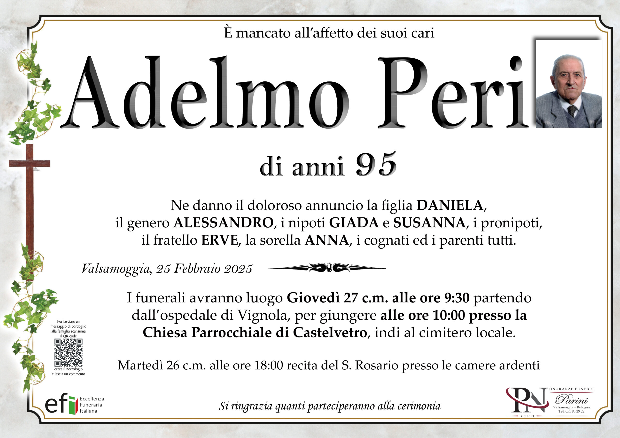 Adelmo Peri - Onoranze Funebri Parini